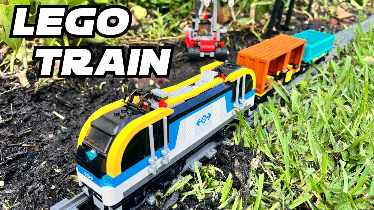 Lego Train Through the Mud! Backyard Lego Train POV - YouTube