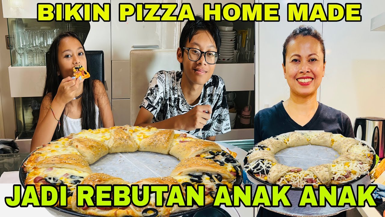Bikin pizza home made !! Salah satu menu jadi rebutan anak anak - YouTube