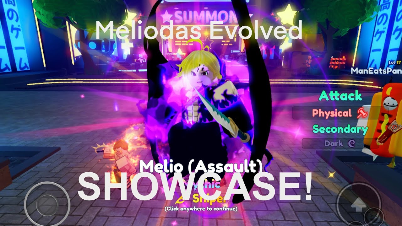 Melio Assault Show Case In Anime Adventure - YouTube