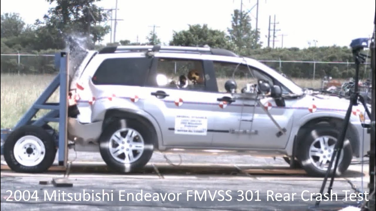 2004-2010 Mitsubishi Endeavor FMVSS 301 Rear Crash Test (Full Overlap ...