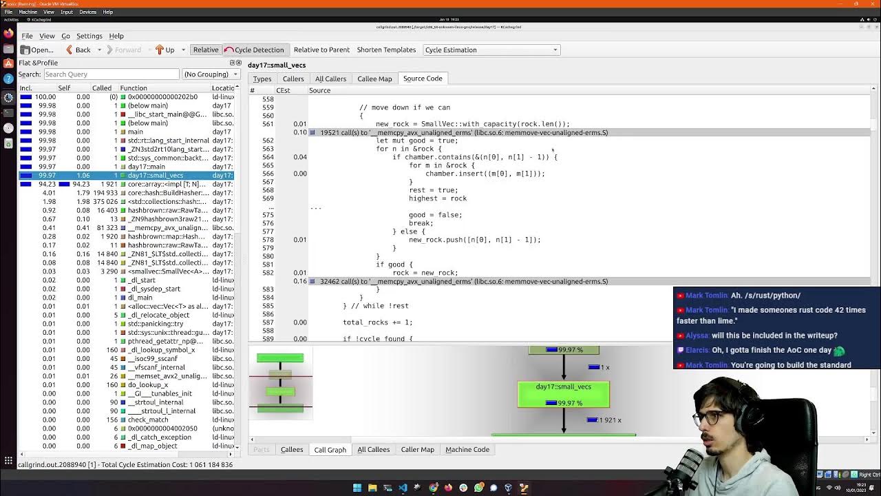 Porting an AoC 2022 Day 17 solution from Python to Rust - YouTube