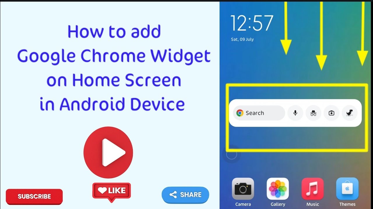 How to add Google Chrome Widget to Home screen in Android 2022 | Widget ...