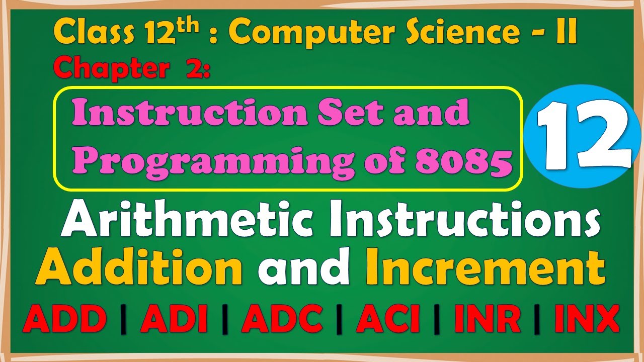 12th Comp Sci Paper Ii Chapter 2 Arithmetic Instructions