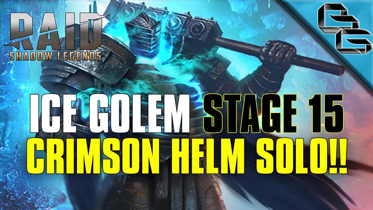 RAID: Shadow Legends | Ice Golem Stage 15 on Auto | Crimson Helm Solo ...
