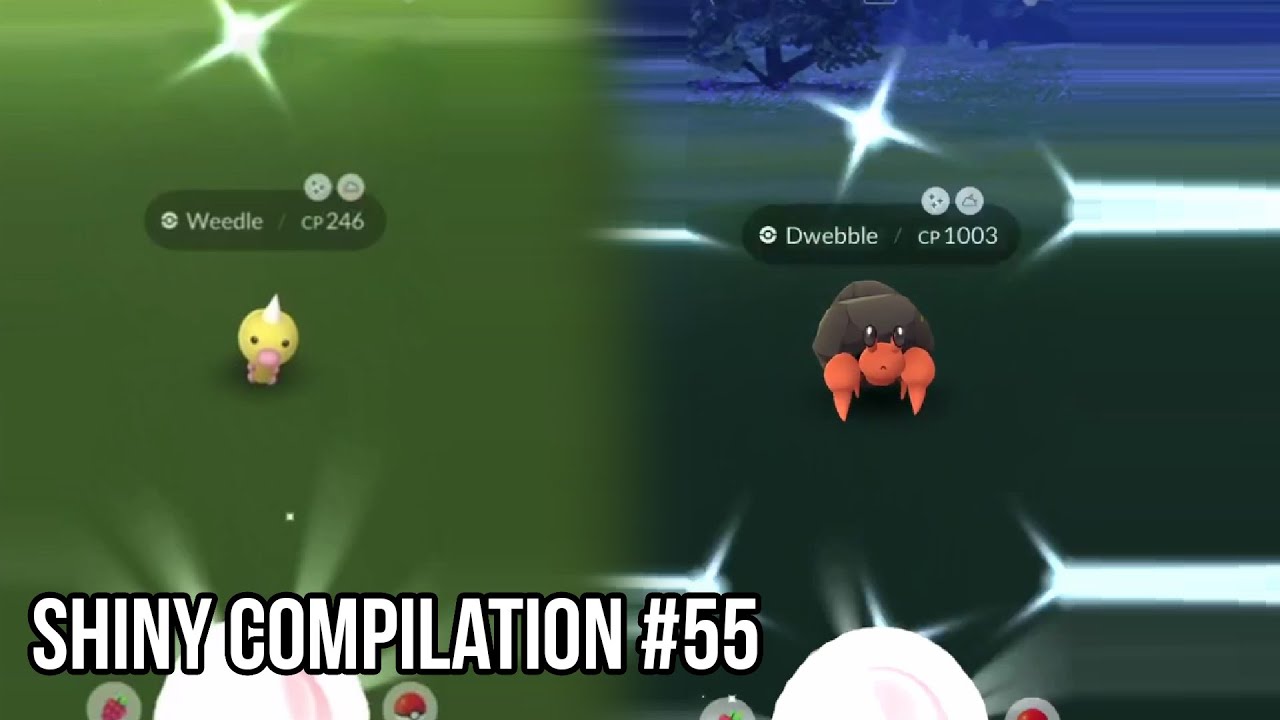SHINY WEEDLE AND DWEBBLE - PokemonGO Shiny Encounter Compilation #55 ...
