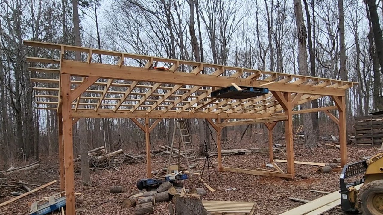 part 1. framing a shed for my woodland mills hm 130 max. Jan 2023 ...