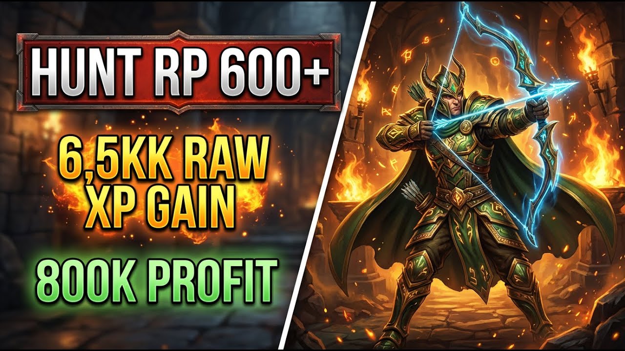 HUNT RP 600+ ROSHAMUUL WEST - 6,5KK RAW XP GAIN - 800K PROFIT - YouTube