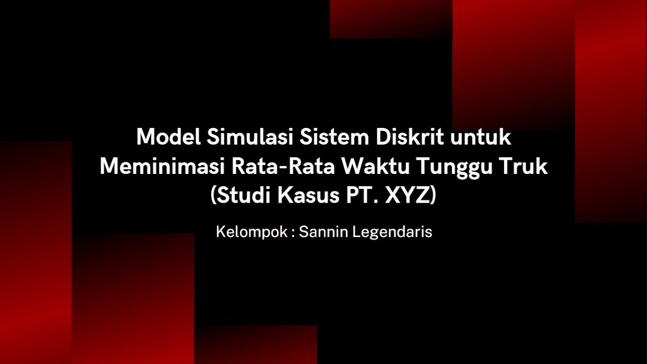 Sannin Legendaris - Pendekatan Simulasi Sistem Diskrit Pada Proses ...