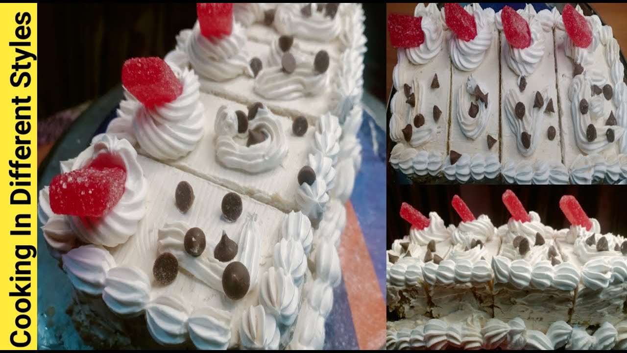 Ice Pastry Recipe Without Oven | White Forest Pastry | Eggless Cake ...