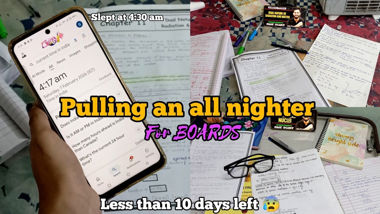 Pulling an all nighter for BOARDS | Study vlog class 12th | Late night ...
