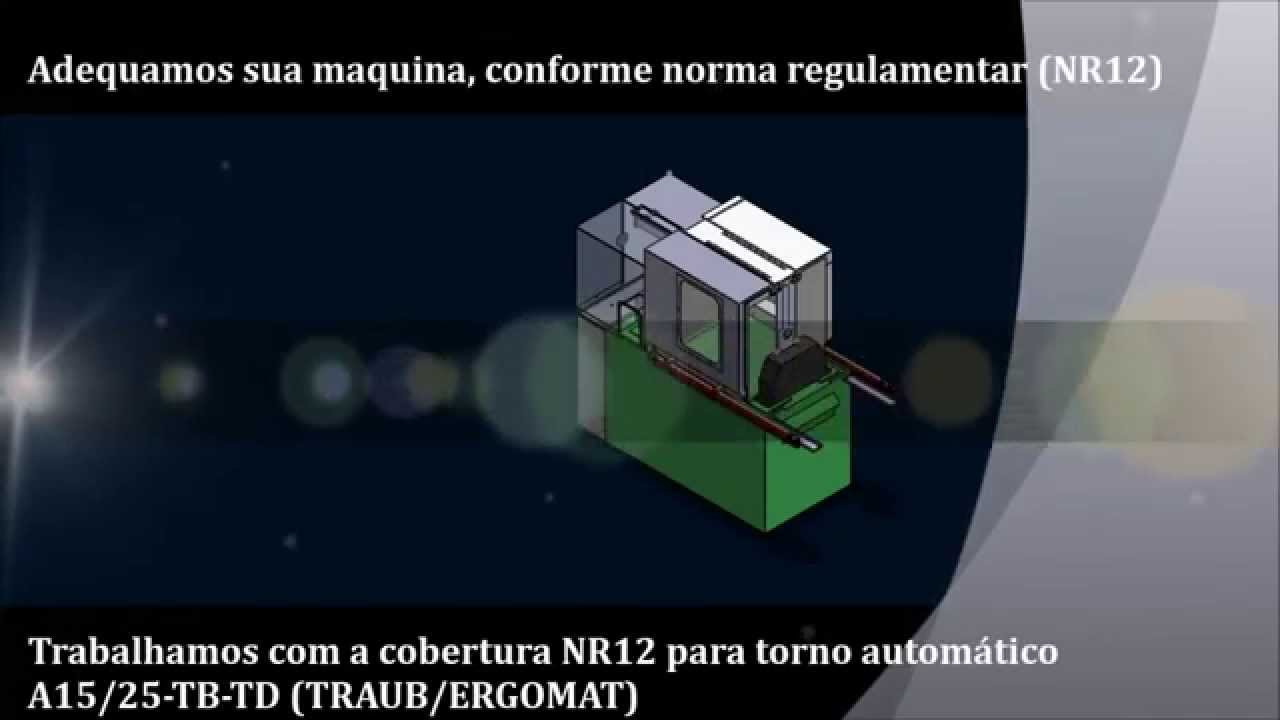 Cobertura NR 12 torno automático A15/25-TB-TD (TRAUB/ERGOMAT) Usinagens ...