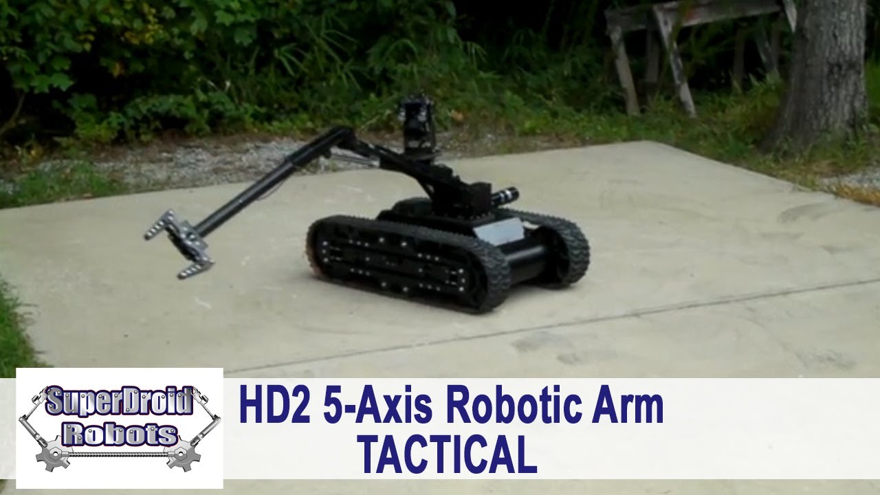 Military Robot with 5-Axis Robotic Arm by SuperDroid Robots - YouTube