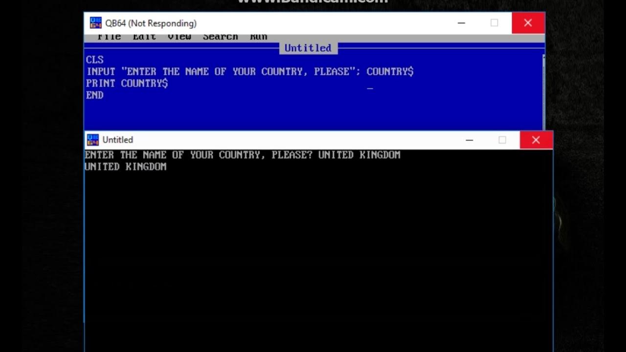 Episode 8: Input Statement (String Inputs) and Len() Function in QBASIC - YouTube