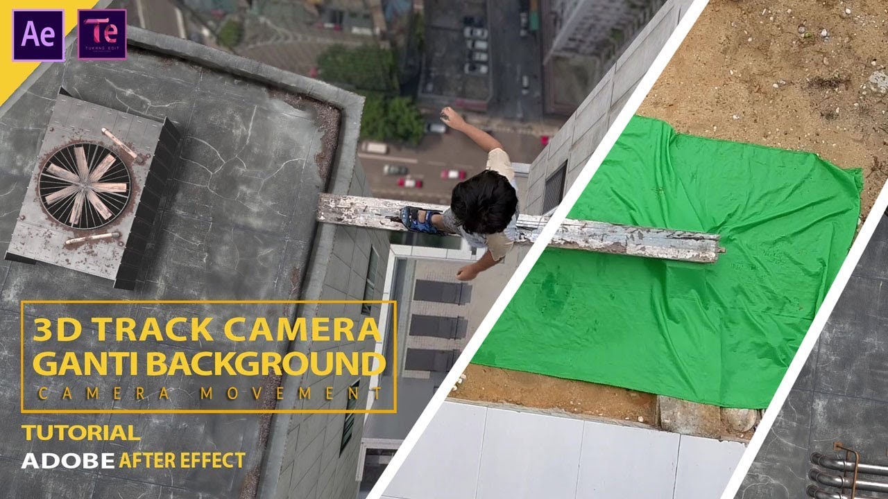 VFX Tutorial track camera 3D (Ganti background video camera movement ...