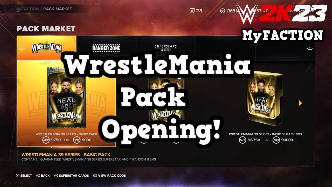 WWE 2K23 - MyFACTION WrestleMania Pack Opening! - YouTube