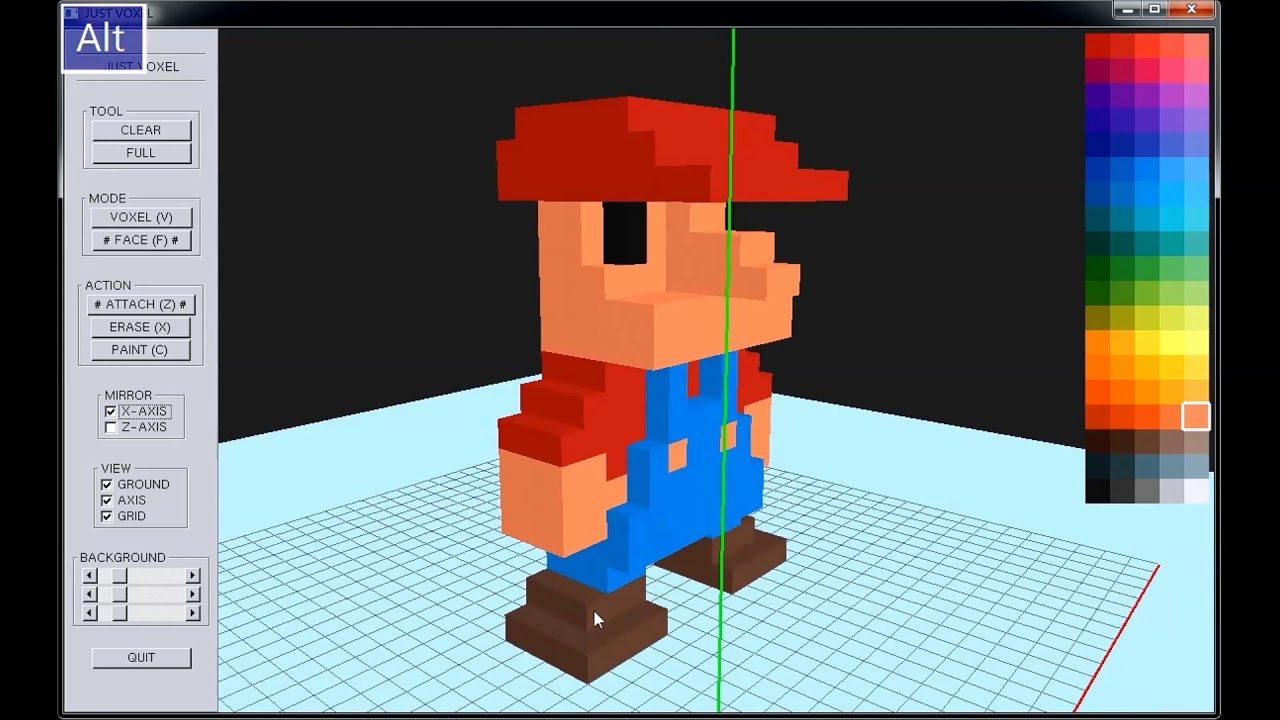 JustVoxel Demo - Super Mario voxel model - YouTube
