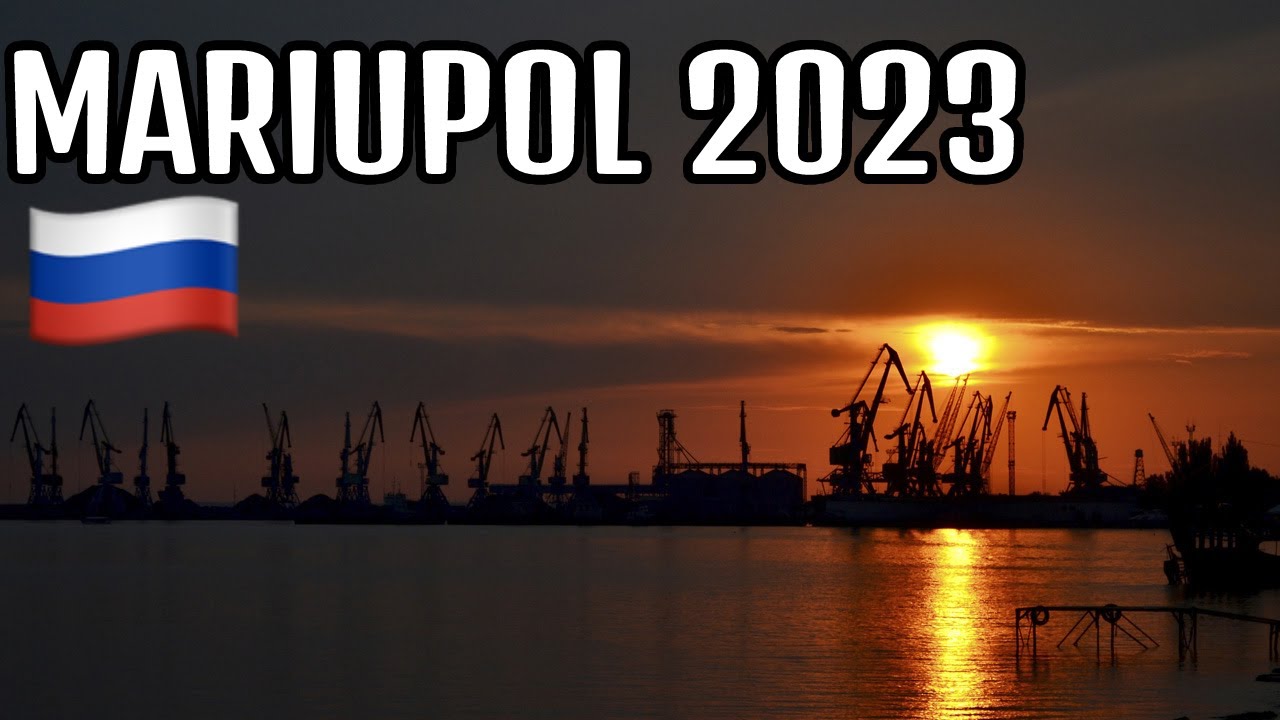 Mariupol markets 2023, Russia overhauling roads in Mariupol - YouTube