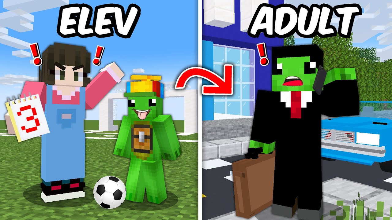 Minecraft dar de la ELEV la ADULT... - YouTube