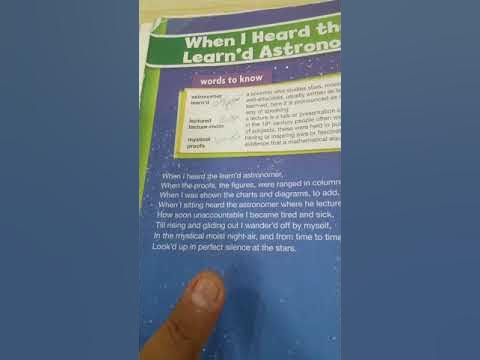 Level 8 | English | Chapter# 1 When I Heard Learn'd Astronomer | Ex# A ...