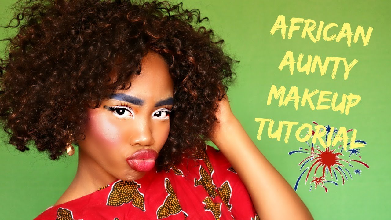 AFRICAN AUNTIE MAKEUP TUTORIAL 4th of July l LordhaveMercy - YouTube