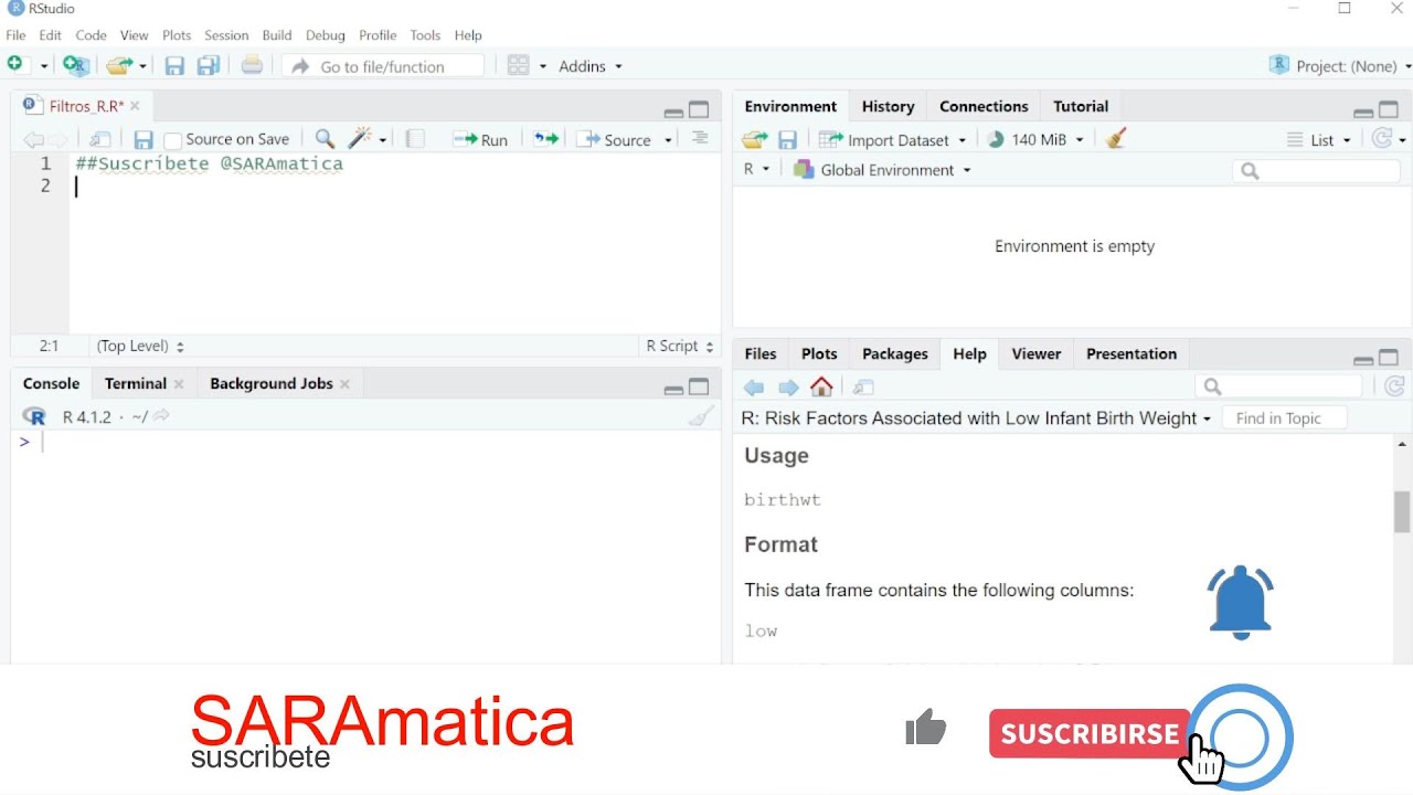 FILTROS EN R-STUDIO - desde cero y para principiantes - YouTube