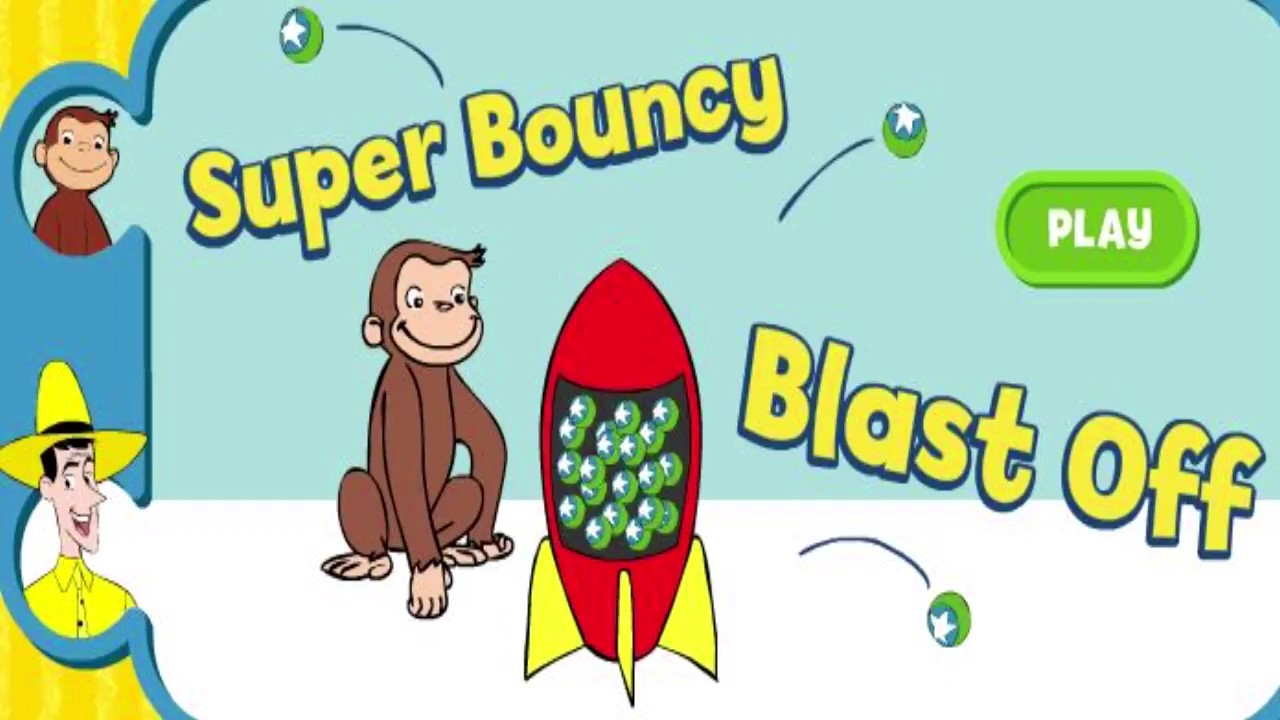 CURIOUS GEORGE Super Bouncy Blast Off Cartoon Animation PBS Kids Game ...
