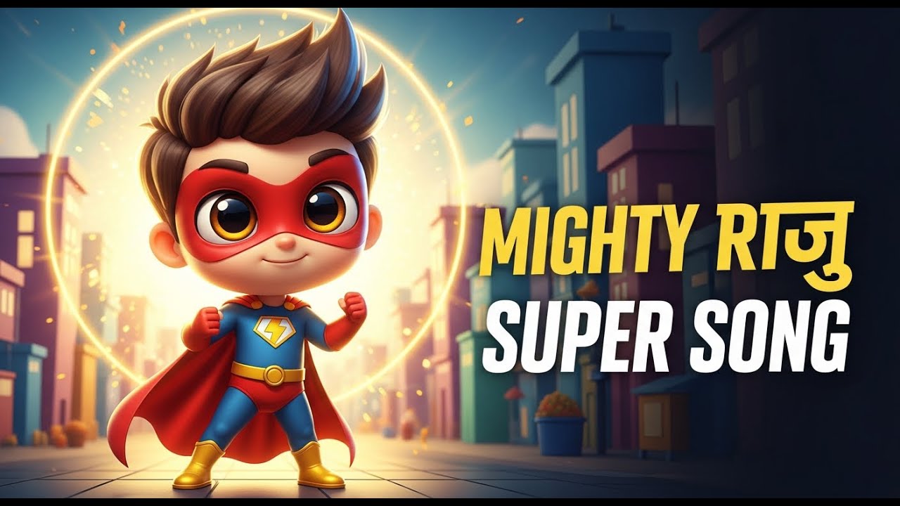 Mighty Raju Super Hero Song 🦸‍♂️ | Hindi Kids Rhymes | Action + Fun 4K ...