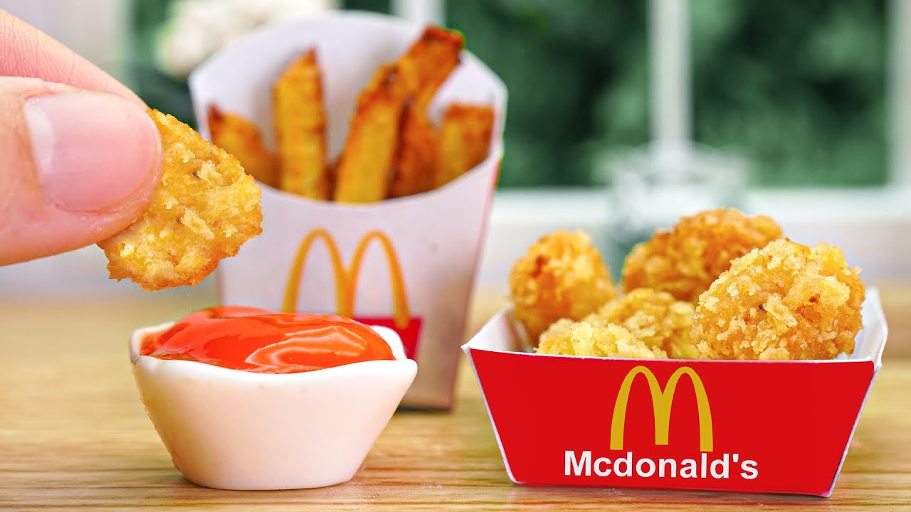 McDonald's Style Miniature Chicken Nuggets | Fast Food Recipe by Tiny Cooking Official - YouTube