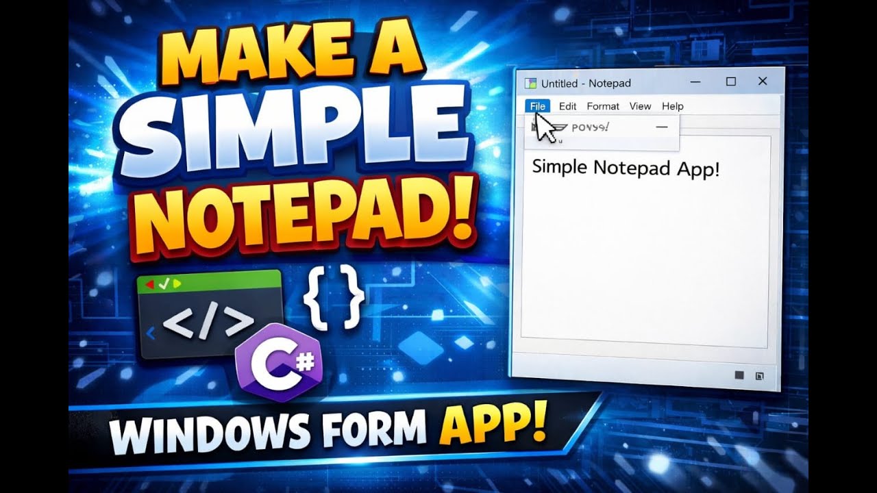 Making notepad in windows form app - YouTube