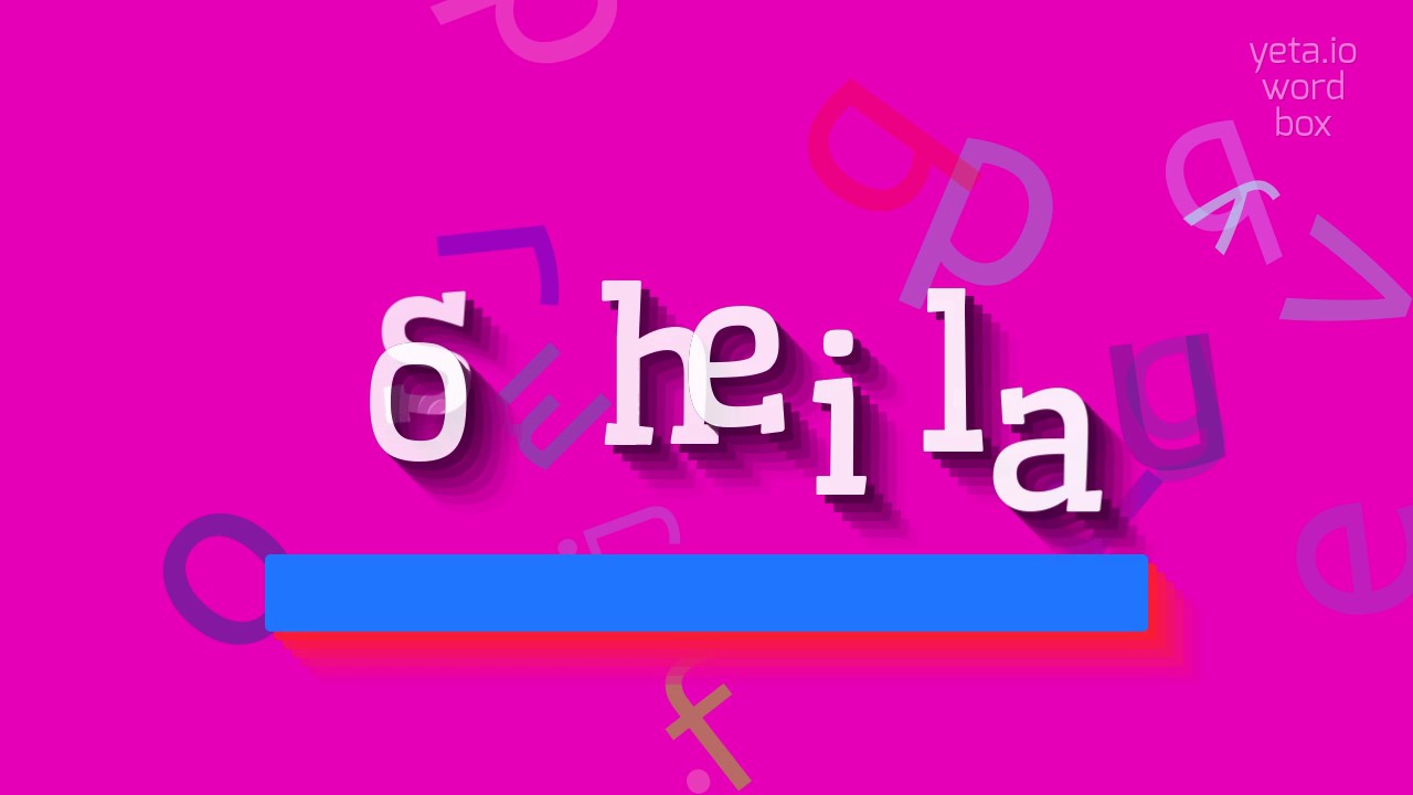 How to say "soheila"! (High Quality Voices) - YouTube