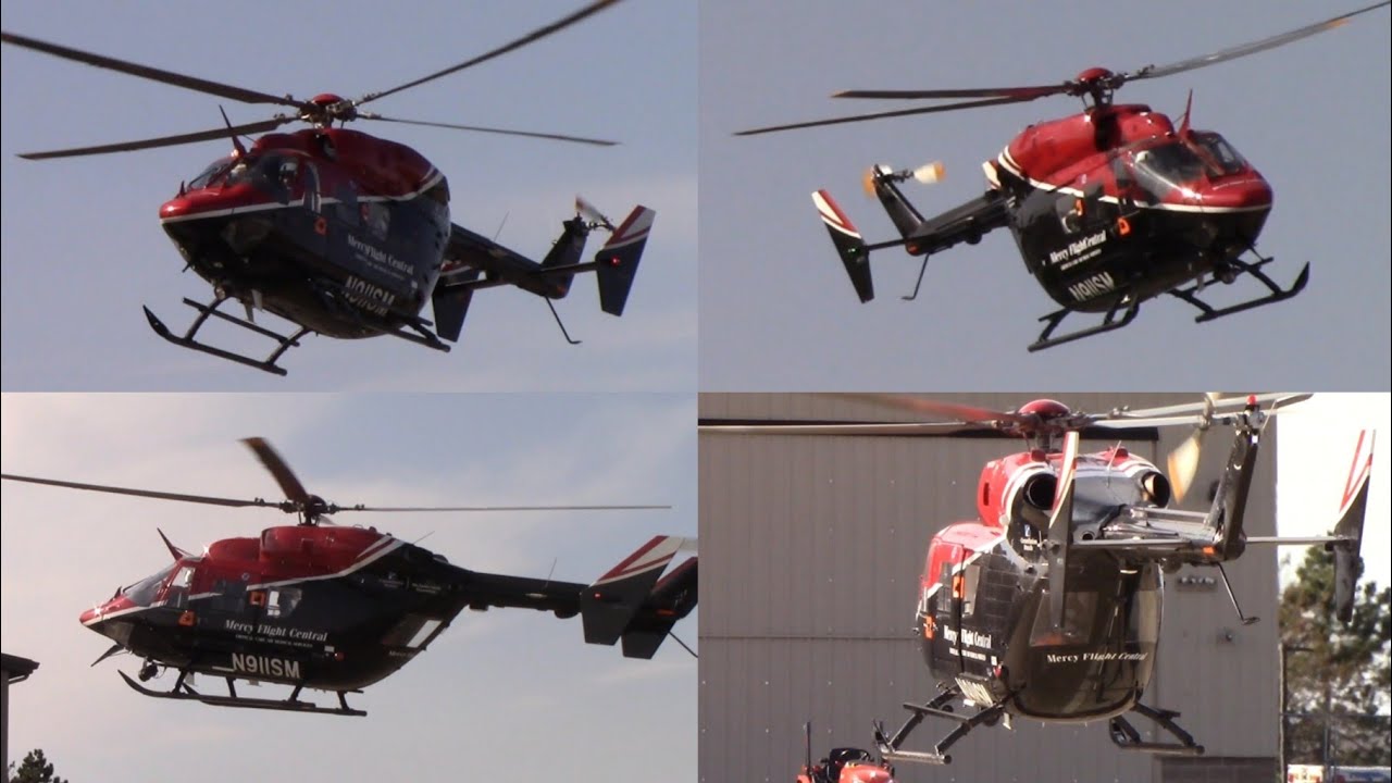 N911SM (Mercy Flight Central) Landing at the Buffalo-Niagara ...