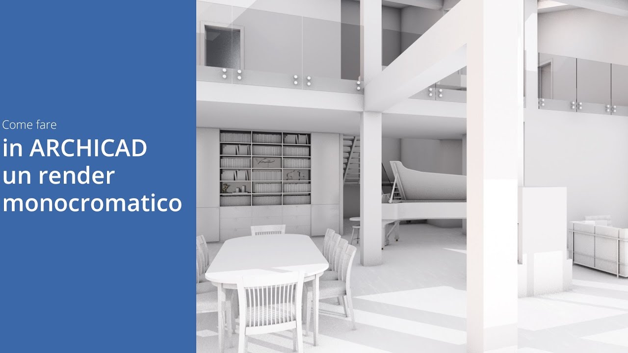 Come fare in ARCHICAD un render monocromatico - YouTube