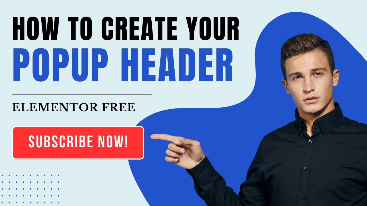 PopUp Header In Elementor Free - YouTube