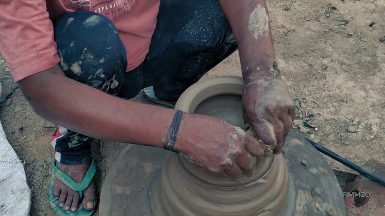 full process of pot making using mud and wheel ! - YouTube