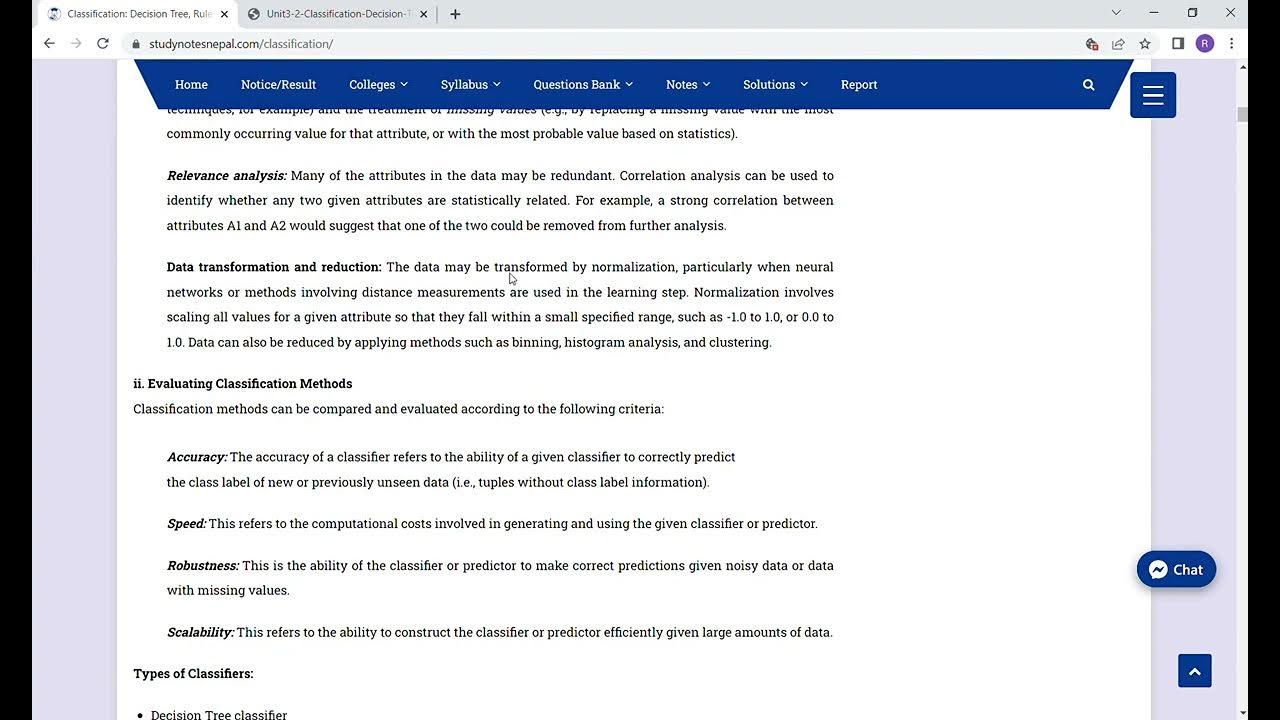 Classification Data mining and data warehousing - YouTube
