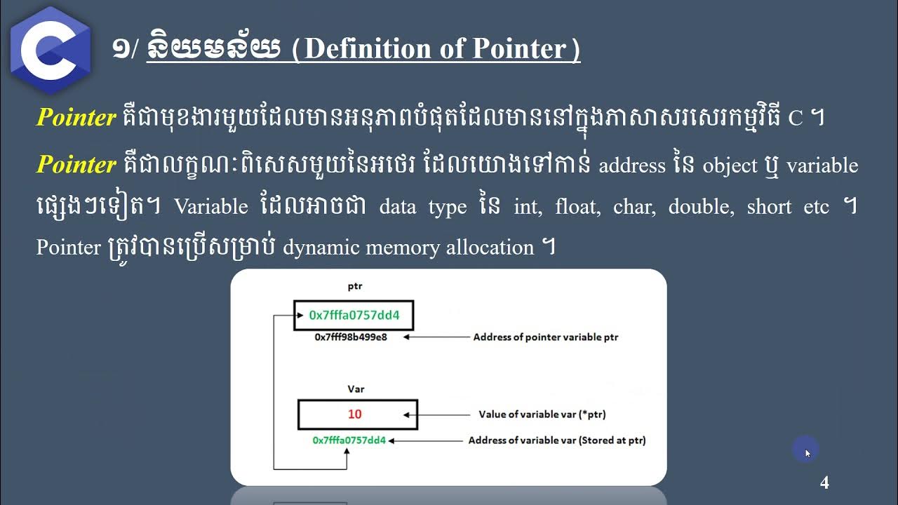 មេរៀនទី៥៖ C in Pointer (2021_09_15) - YouTube