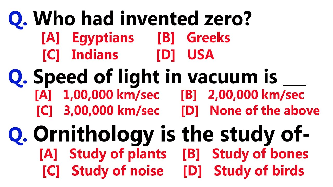 60+ Science GK Questions and Answers (Multiple Choice GK) | Science ...