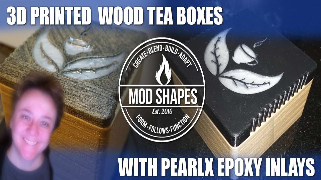 3d Model/Print DIY Tea Boxes w/ Wood Filament, PLA & Pearl Resin Inlay ...