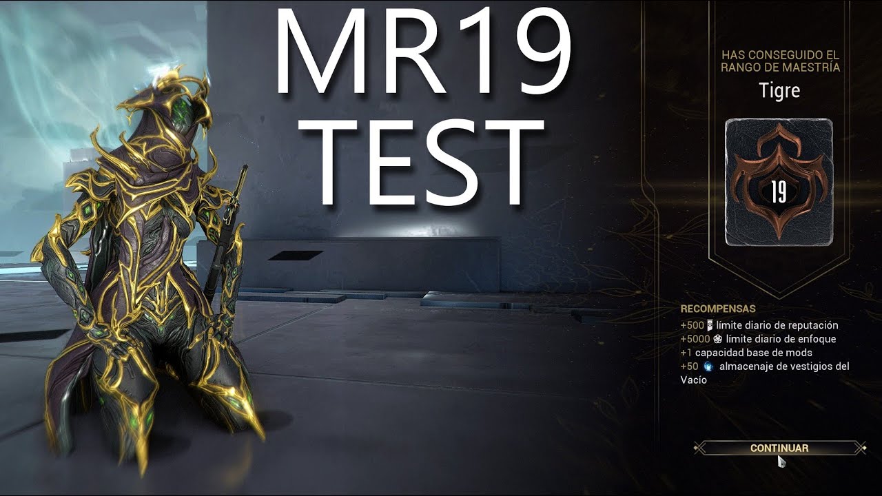 Warframe - MR19 to MR19 easy test - YouTube