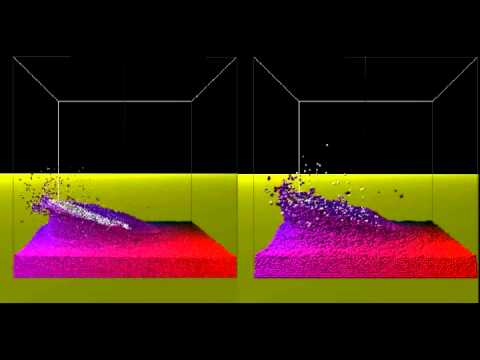 SPH fluid simulations: splash tests - YouTube