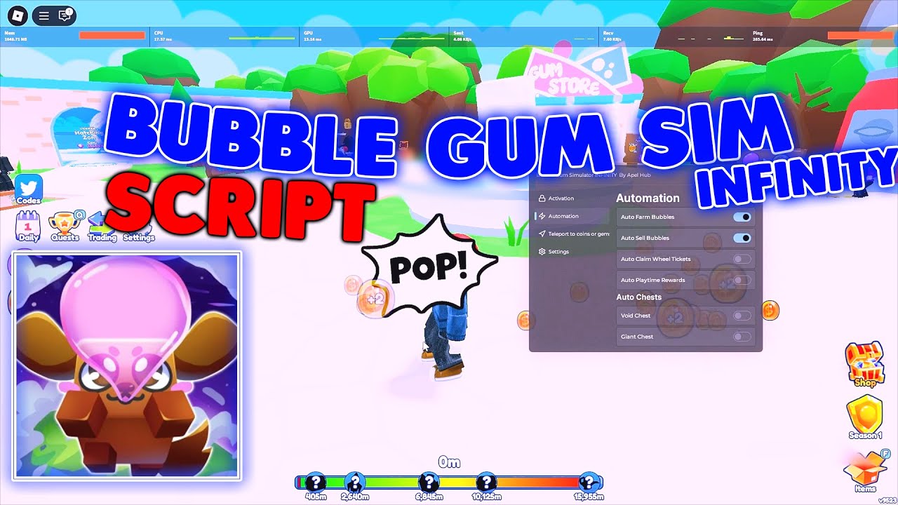Bubble Gum Simulator Infinity Script - (Auto Farm, Auto Sell, Auto ...