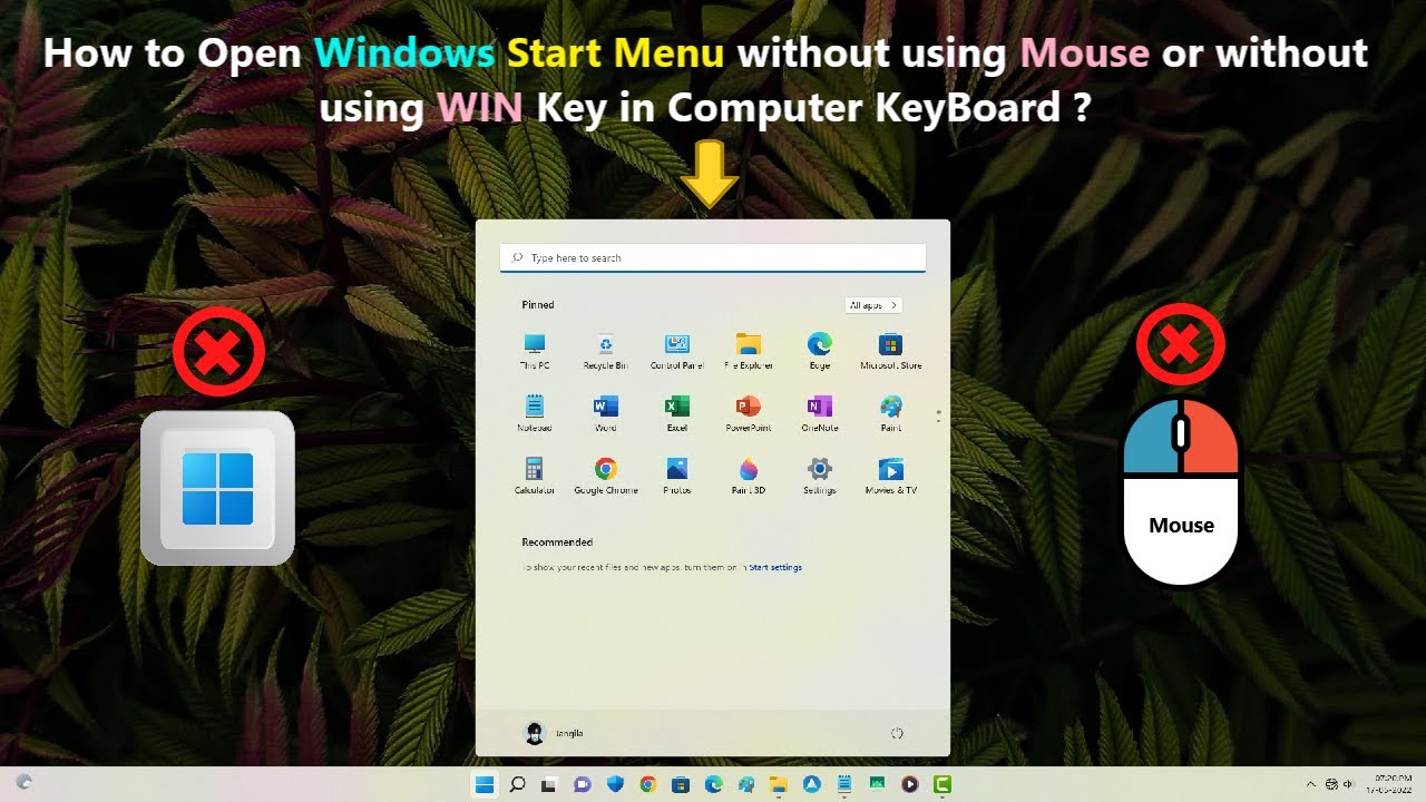How to Open Windows Start Menu without using Mouse or without using WIN ...