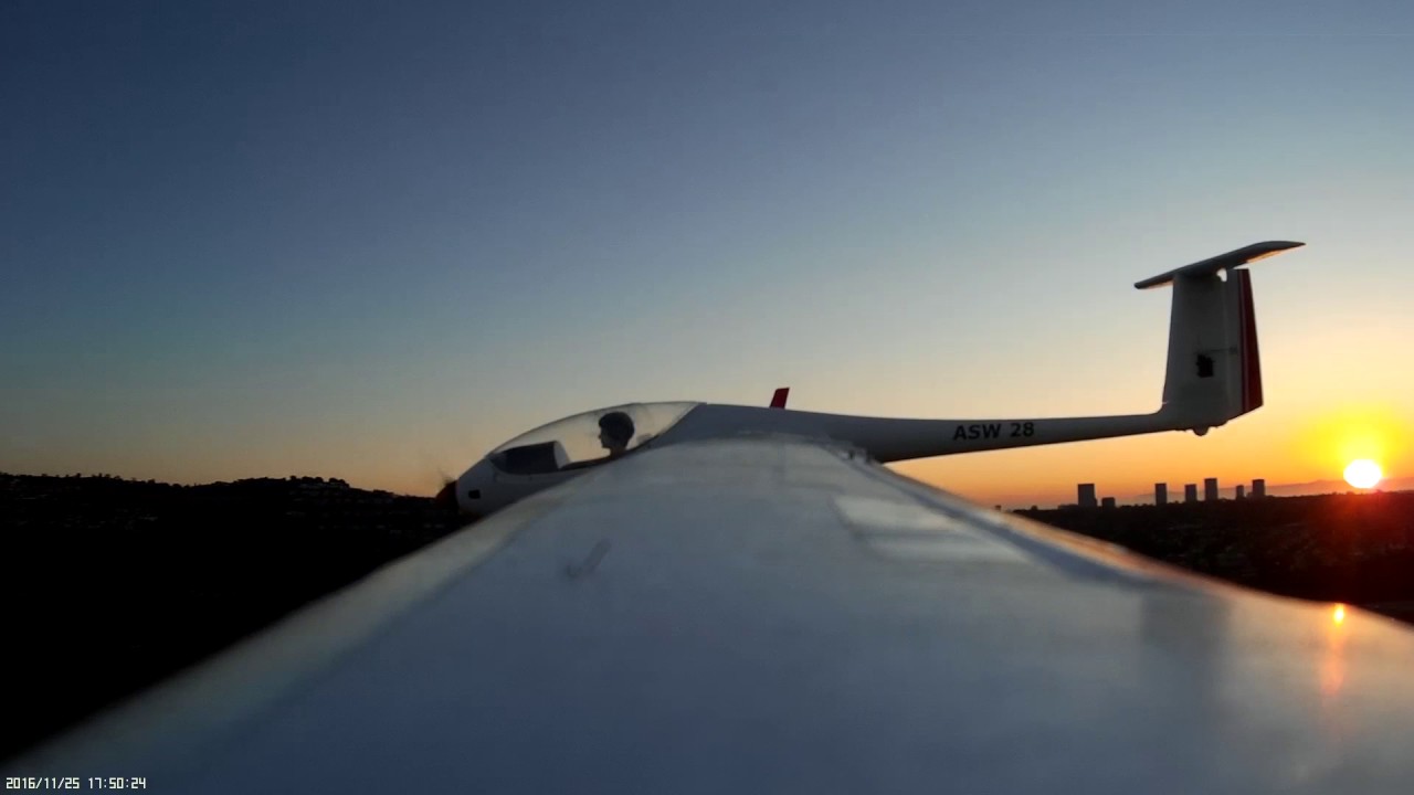 Sunset glider flight. - YouTube