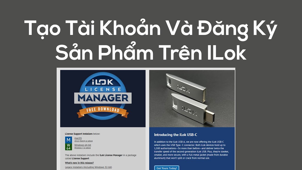 Tạo Tài Khoản Ilok và Đăng Ký Sản Phẩm Đã Mua như Plugin và Ilok - YouTube