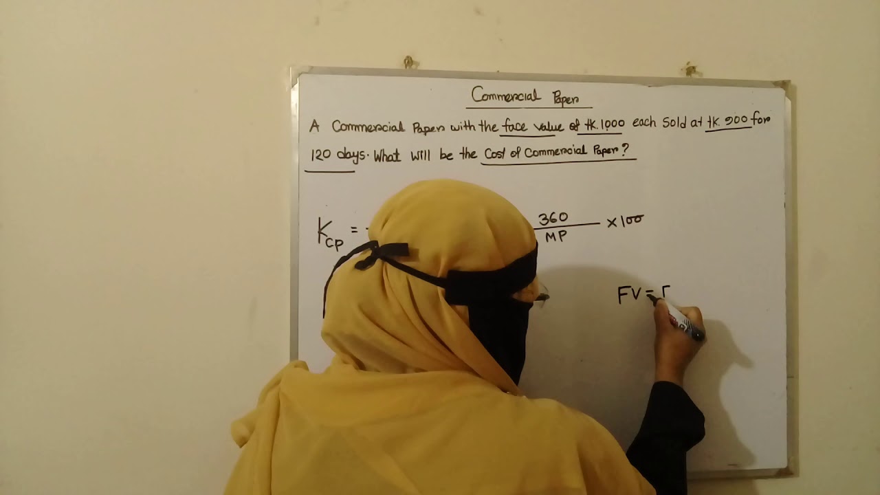 How to calculate cost of commercial paper? - YouTube
