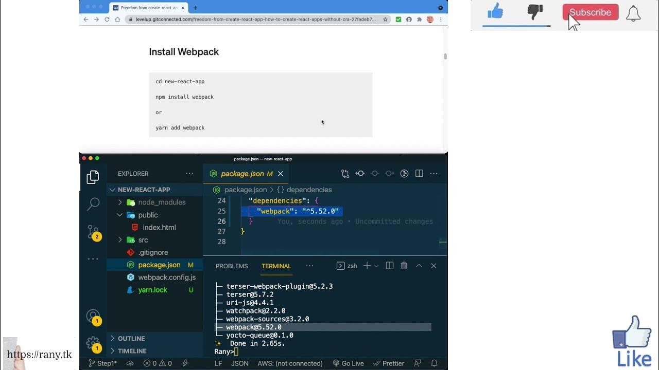 Install Webpack React from Beginner to Expert without CRA pptx - YouTube