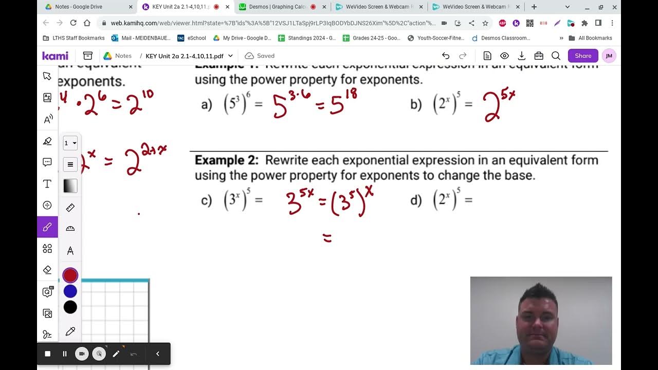 AP PreCalculus - 2.4 Part 1 Exponential Function Manipulation - YouTube