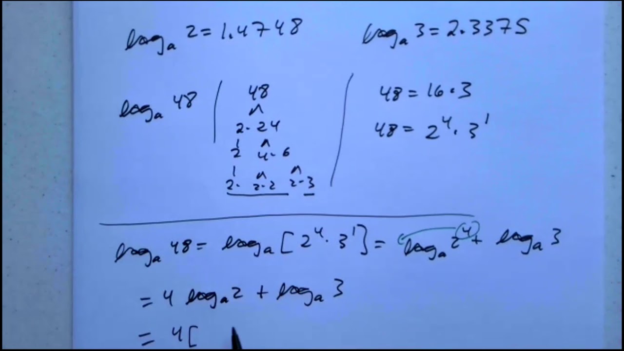 Applying Log Rules to Numerical Situations - YouTube