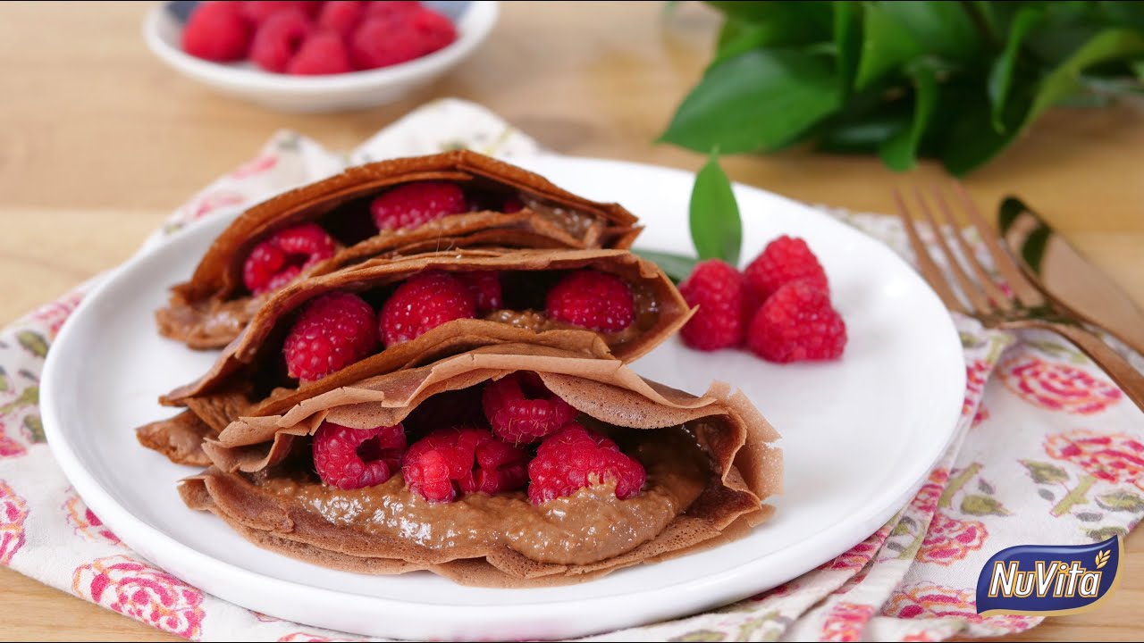 Chocolate Crepes with Cookie Butter Filling! - YouTube