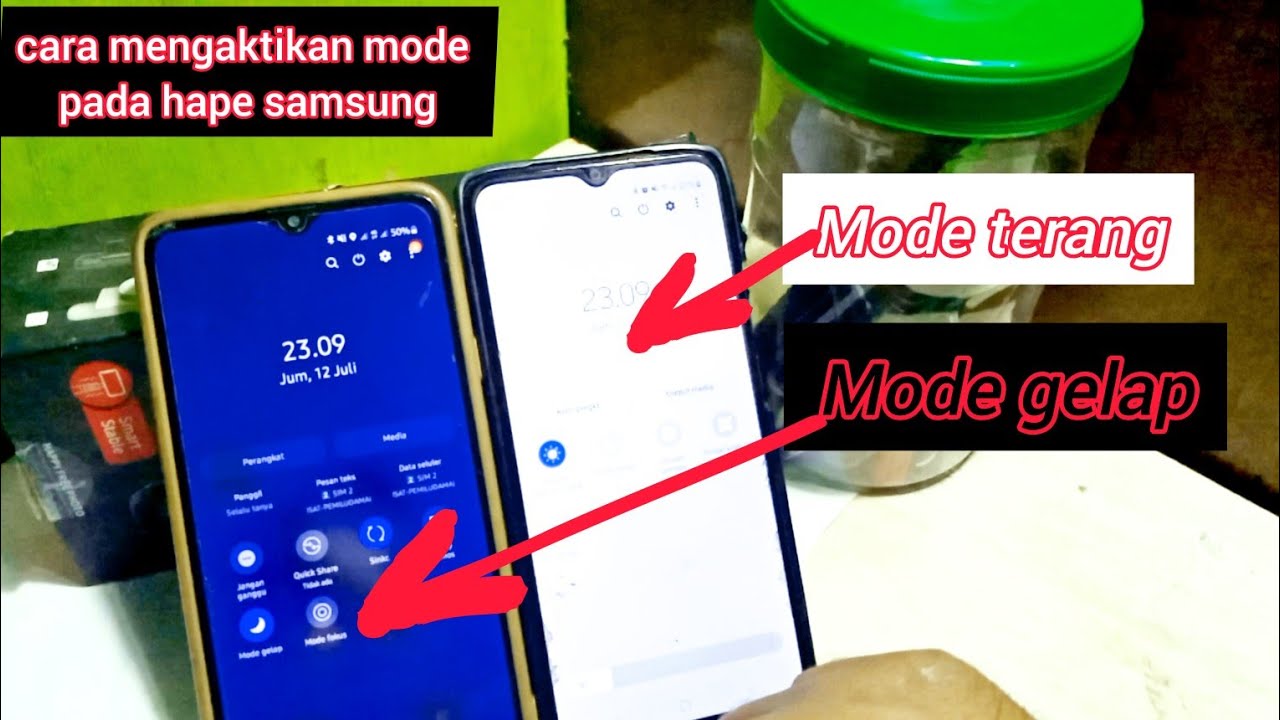 Tutorial||cara mengaktifkan mode terang dan gelap pada hp samsung ...